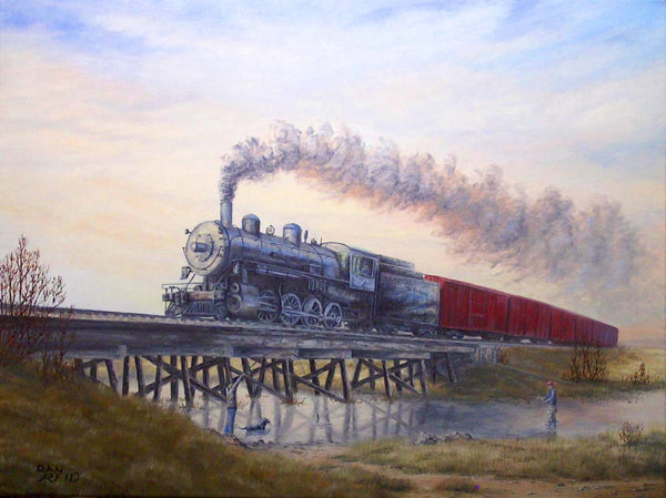 Fishing Hole Stretched Canvas by Dan Reid – Art Preserve Gallery